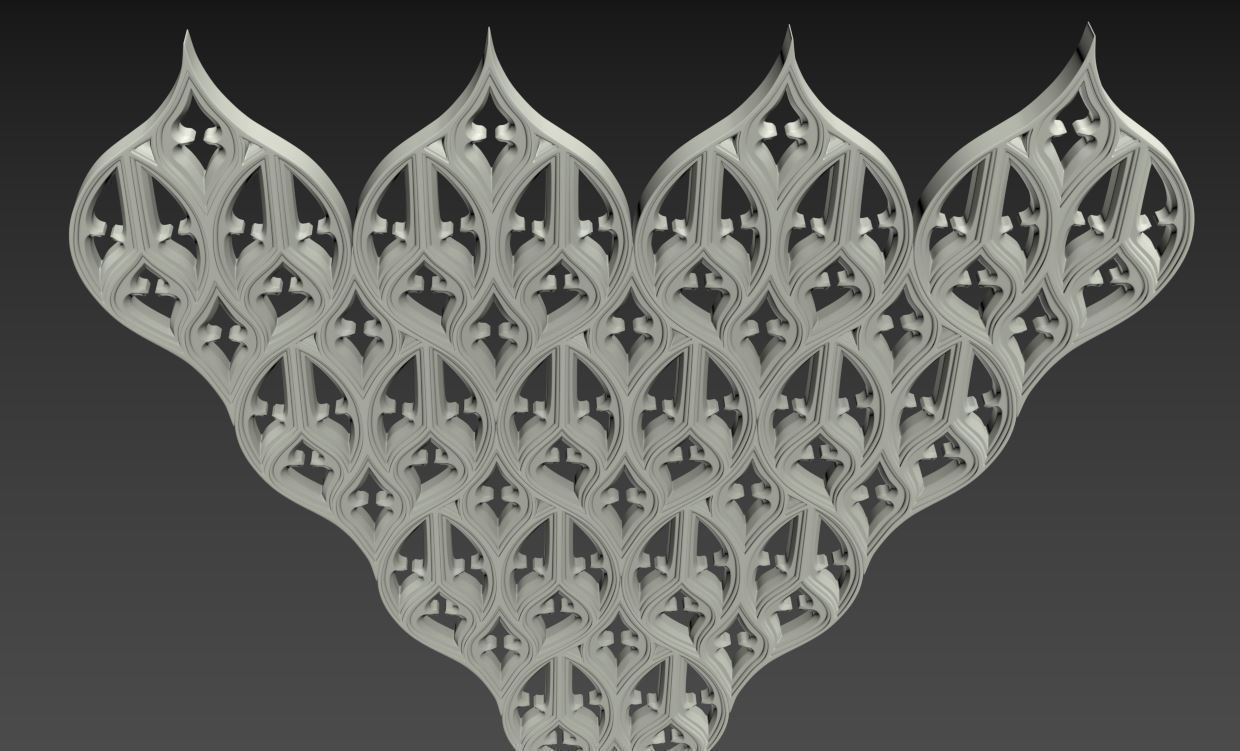 Seamless Gothic pattern 5 3D model 3D printable | CGTrader