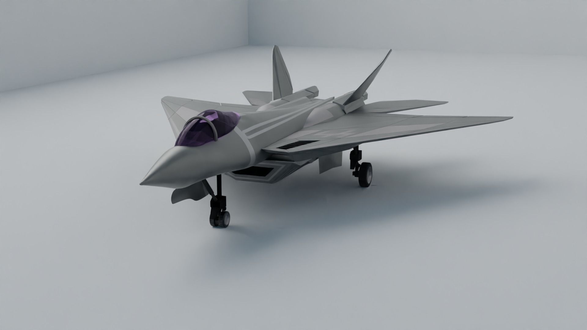 Q 01 Stealth Jet Fighter Design 3D model | CGTrader