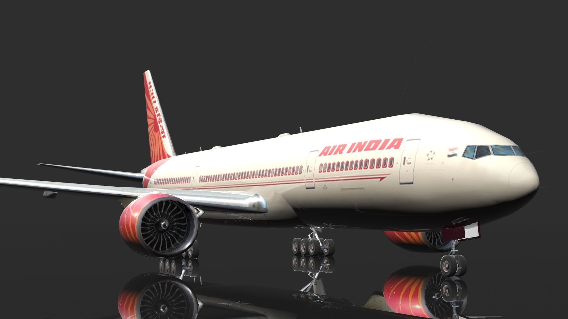 3D model Boeing 777 low polygon VR / AR / low-poly | CGTrader