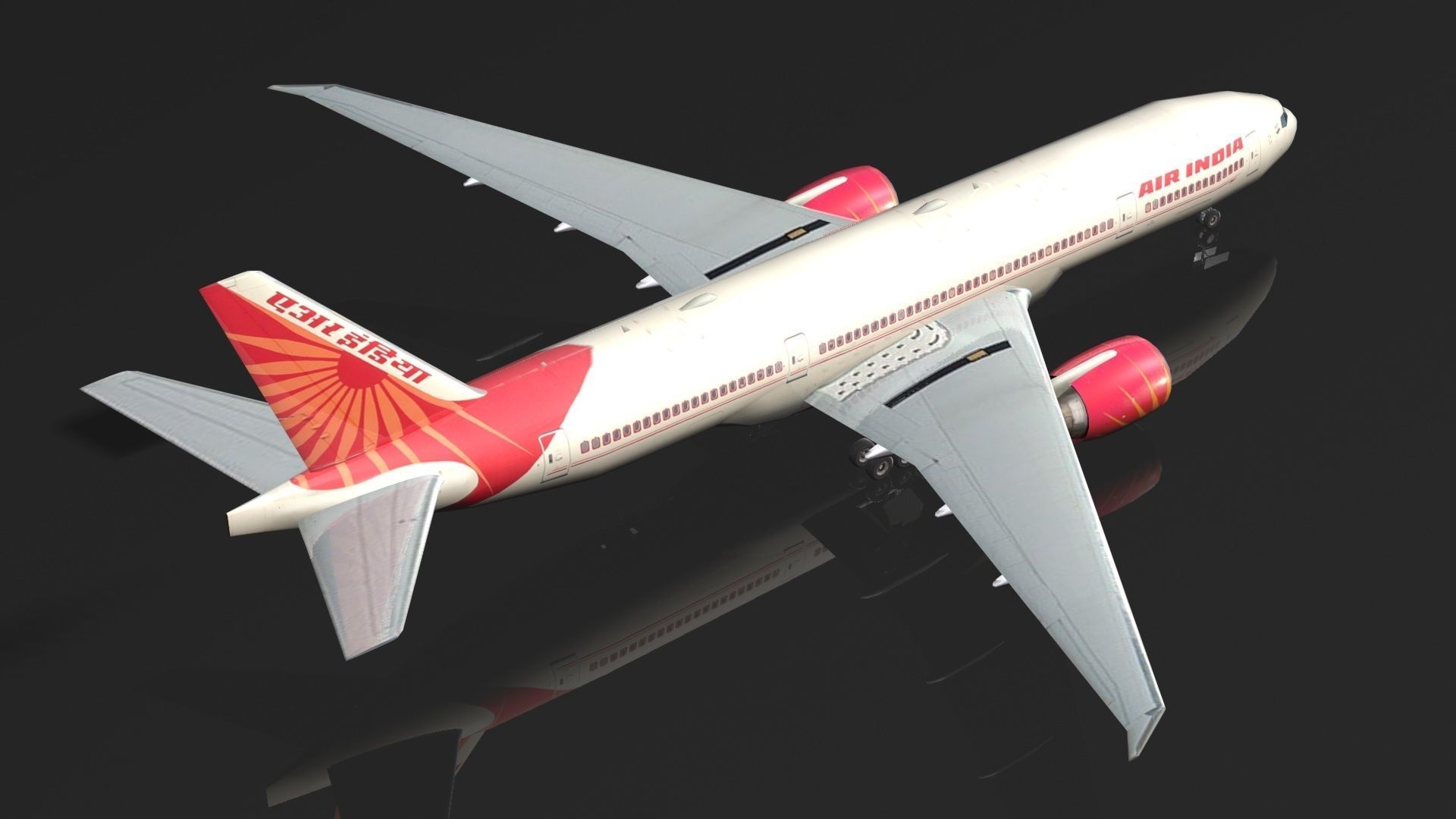3D model Boeing 777 low polygon VR / AR / low-poly | CGTrader
