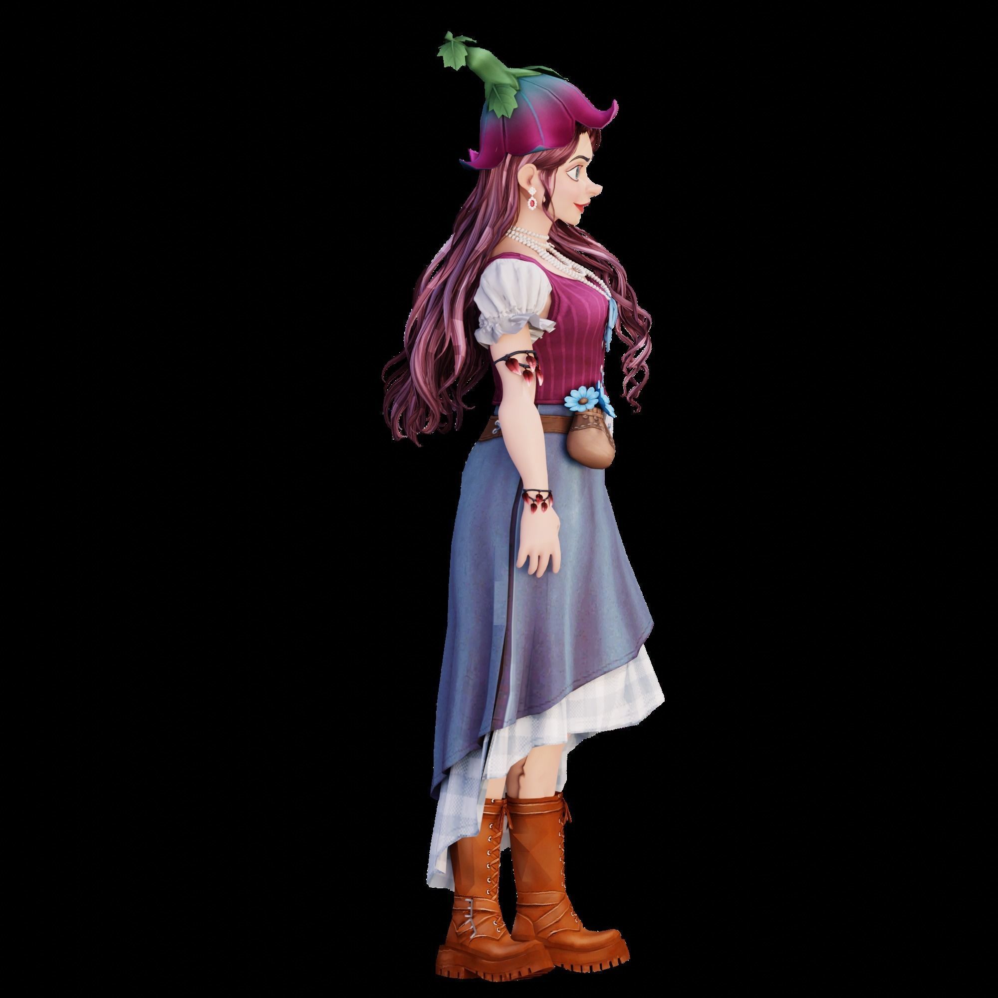 3D model Adorable Farm Character Pixar Style VR / AR / low-poly | CGTrader
