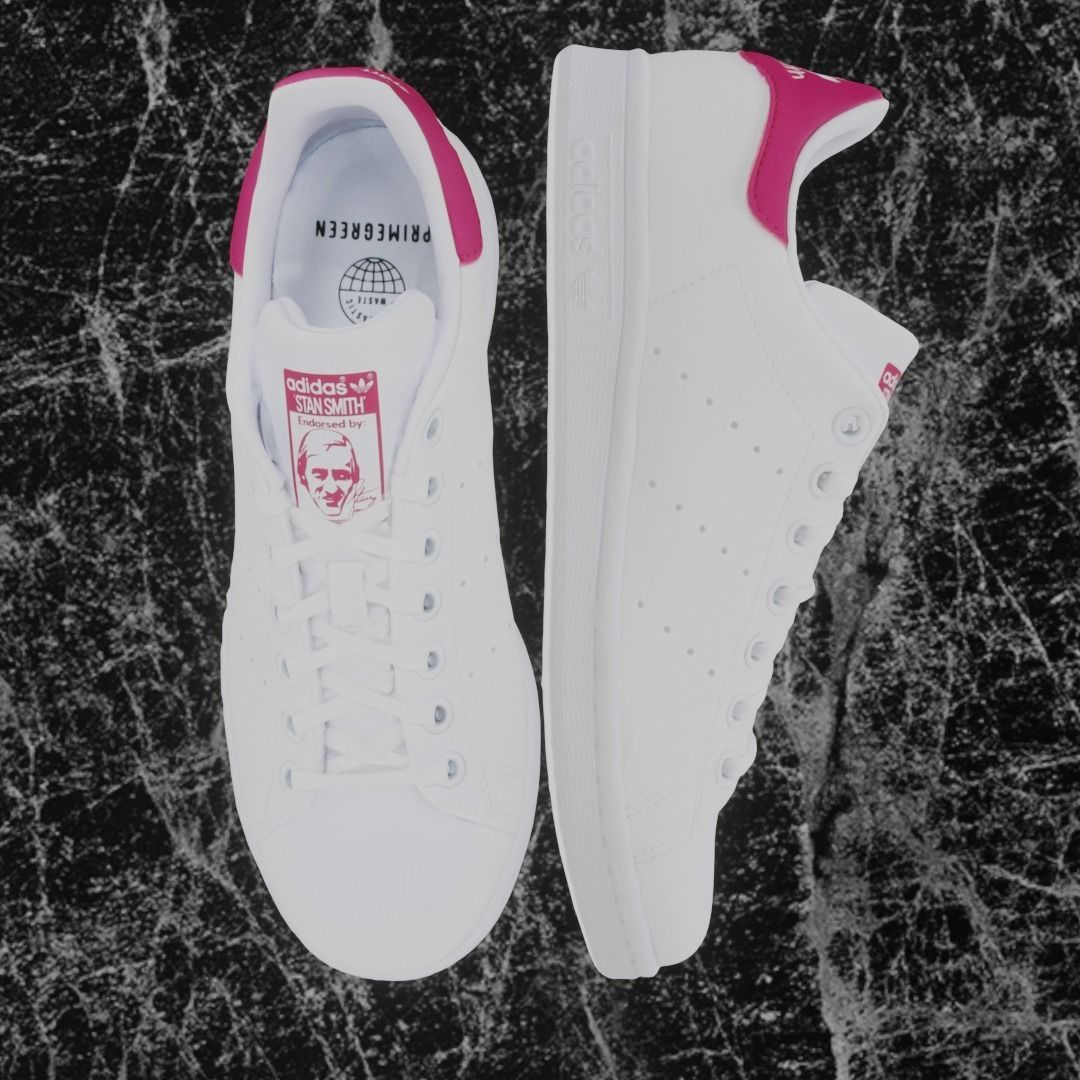3D model Adidas 3D Shoes - White - Pink - Stan Smith Series VR / AR ...