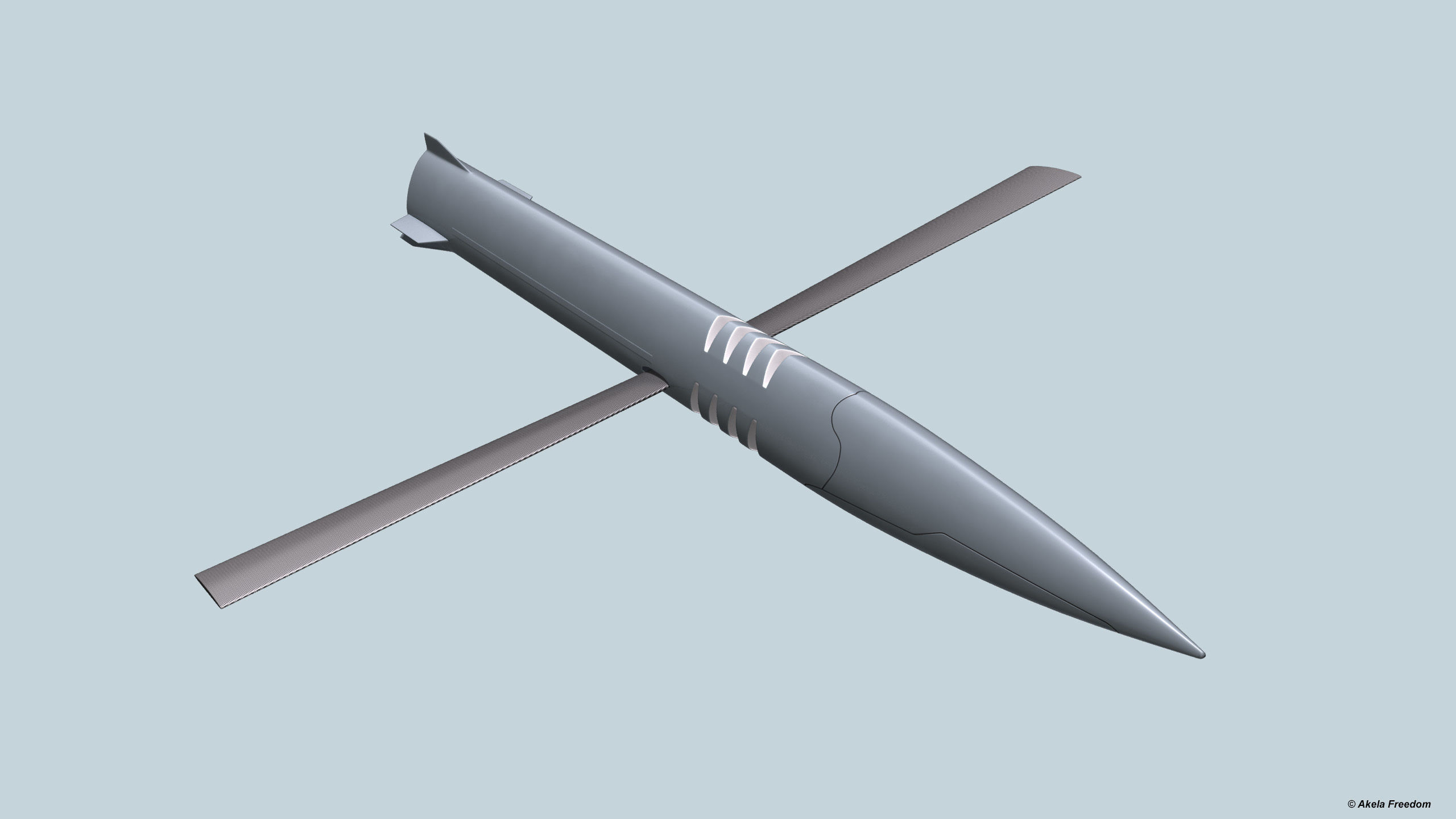 Long Range Maneuvering Projectile 3D model animated | CGTrader