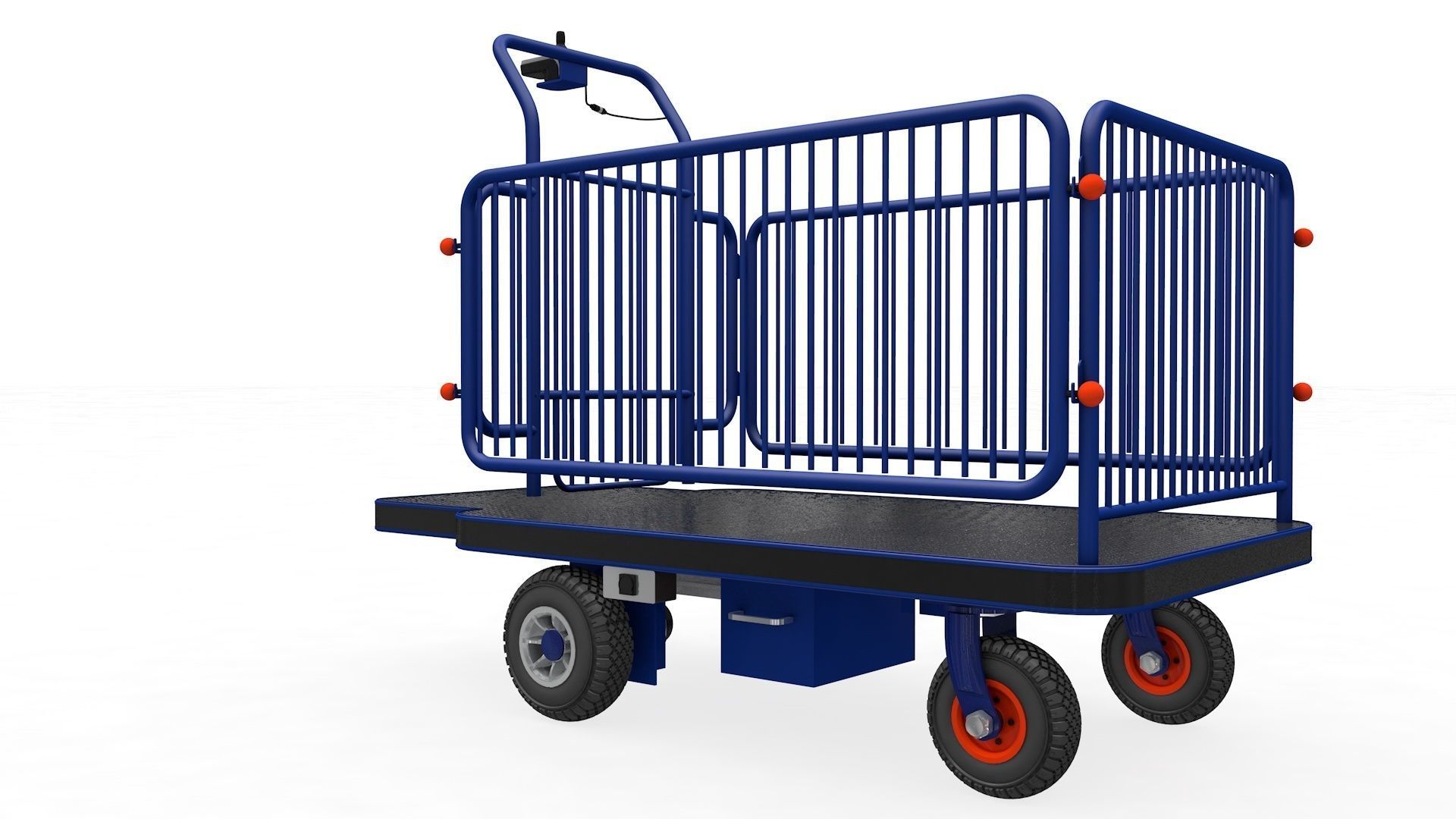 Market Trolley Transport Platform 3D model animated rigged | CGTrader