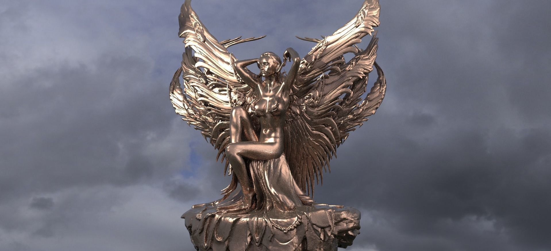 Earth Anatomy female sculpture 1 3D model | CGTrader
