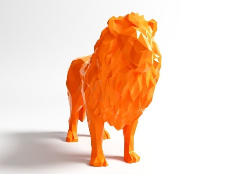 Polygon Lion 3D model 3D printable | CGTrader