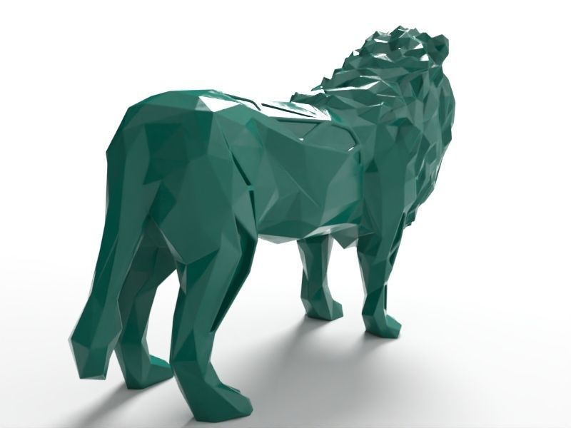 Polygon Lion 3D model 3D printable | CGTrader