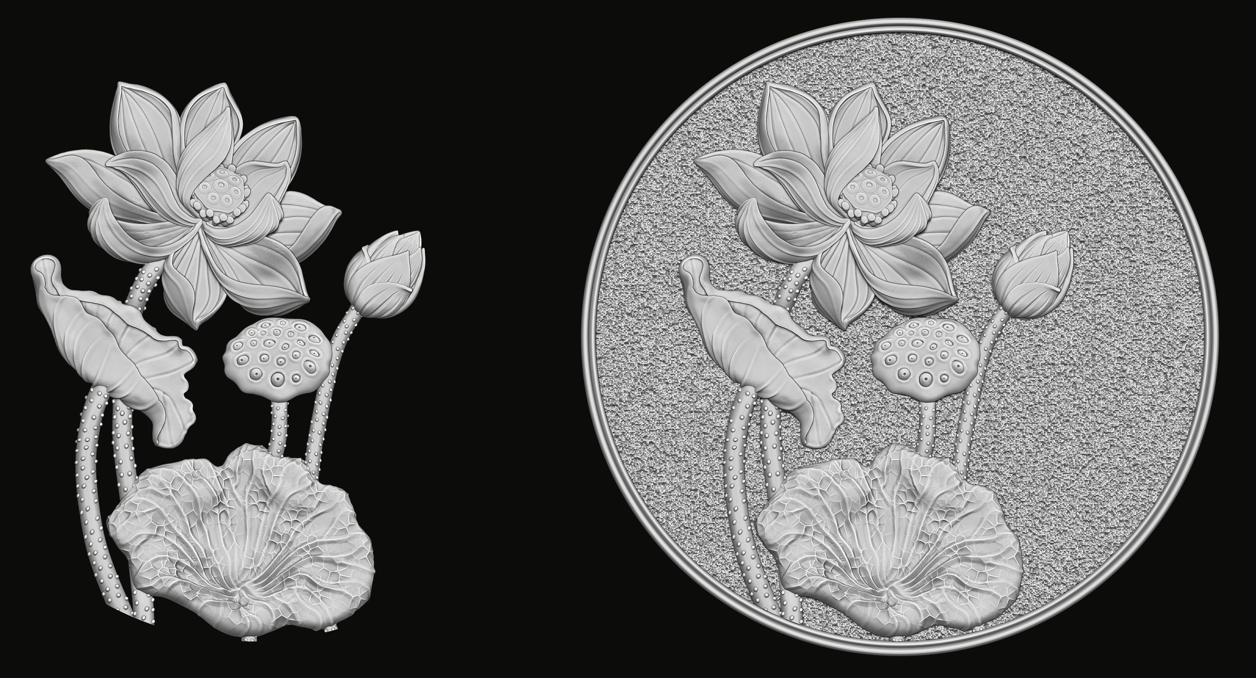Lotus flower Pendant 3D model 3D printable | CGTrader