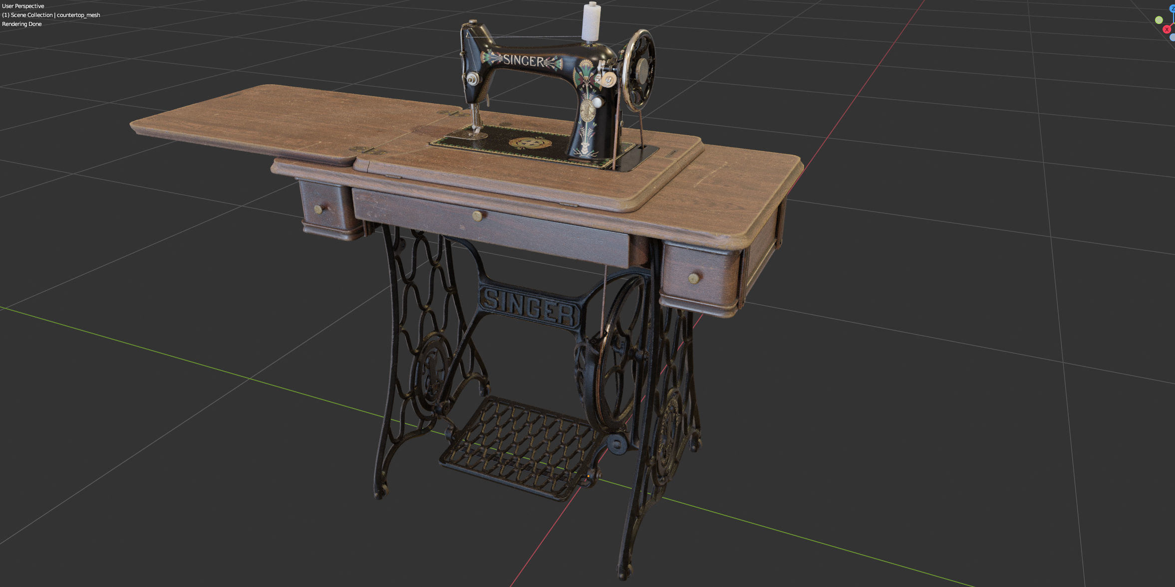 Rare Singer sewing machine 3D model | CGTrader
