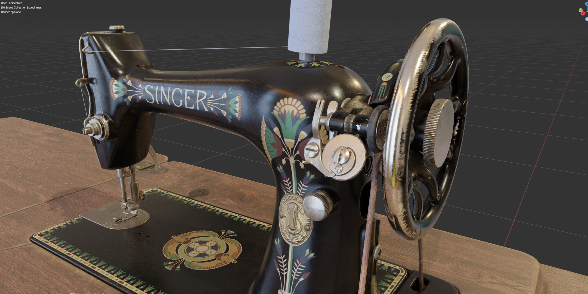 Rare Singer sewing machine 3D model | CGTrader