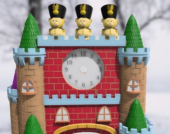 Clock Castle Teddy Bear 3D model 3D printable | CGTrader