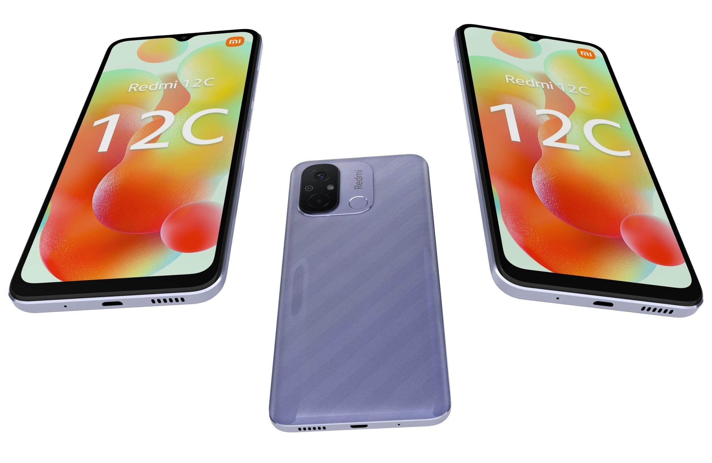 3D model Xiaomi Redmi 12C All Colors VR / AR / low-poly | CGTrader