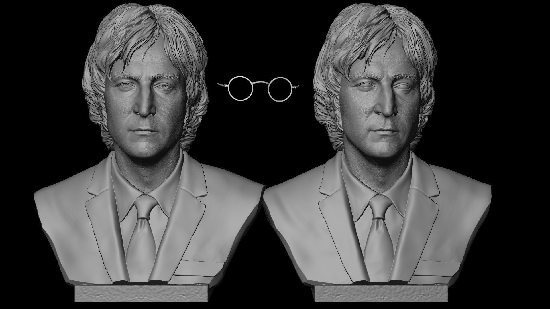 John Lennon 3D model 3D printable | CGTrader