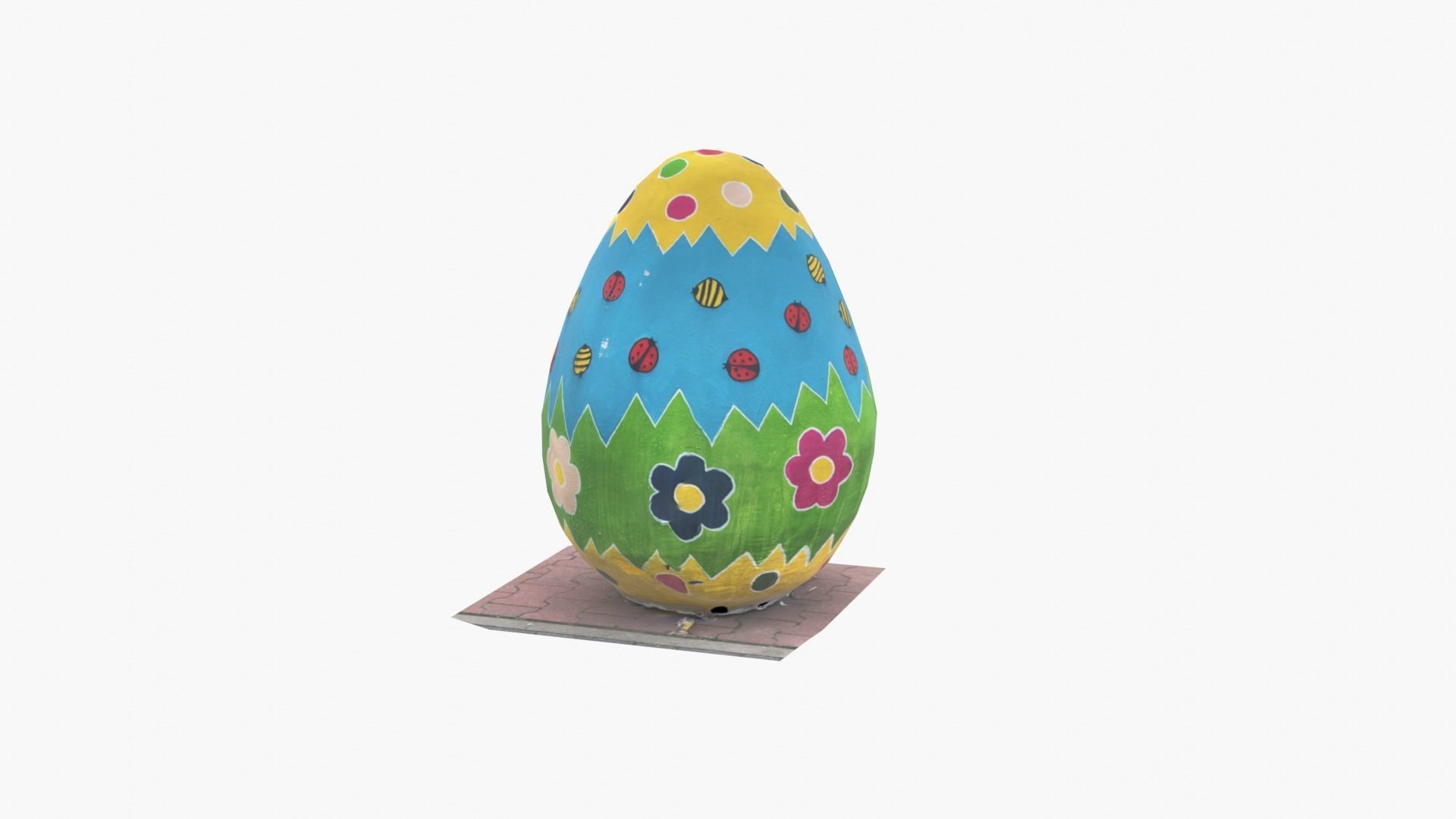 3D model Easter Egg on the street Winnie the pooh VR / AR / low-poly ...