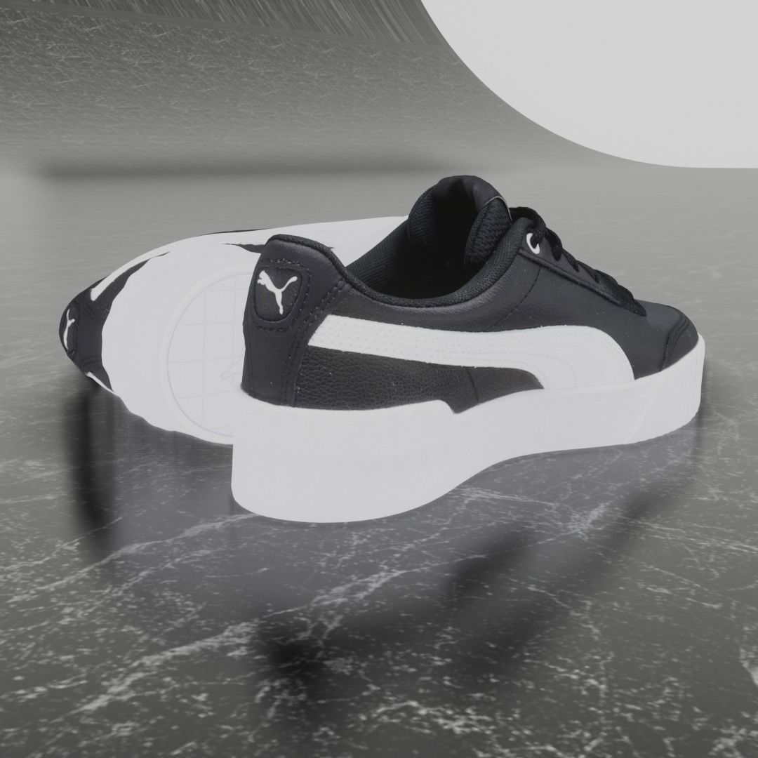 3D model Puma 3D Shoes - White - Black VR / AR / low-poly | CGTrader