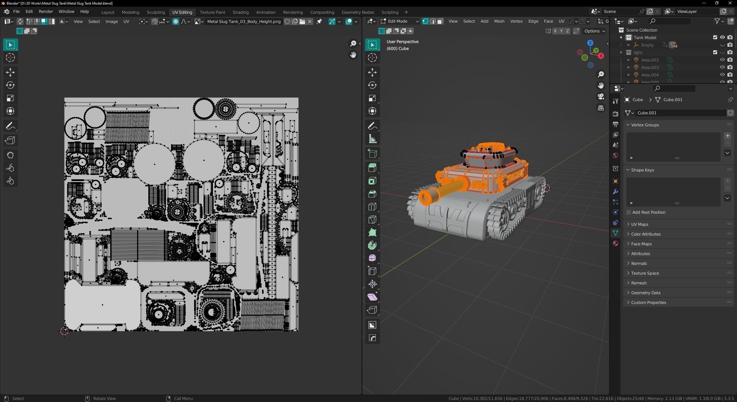 3D model Low Poly Military Tank Game Asset Model with PBR Texture VR ...