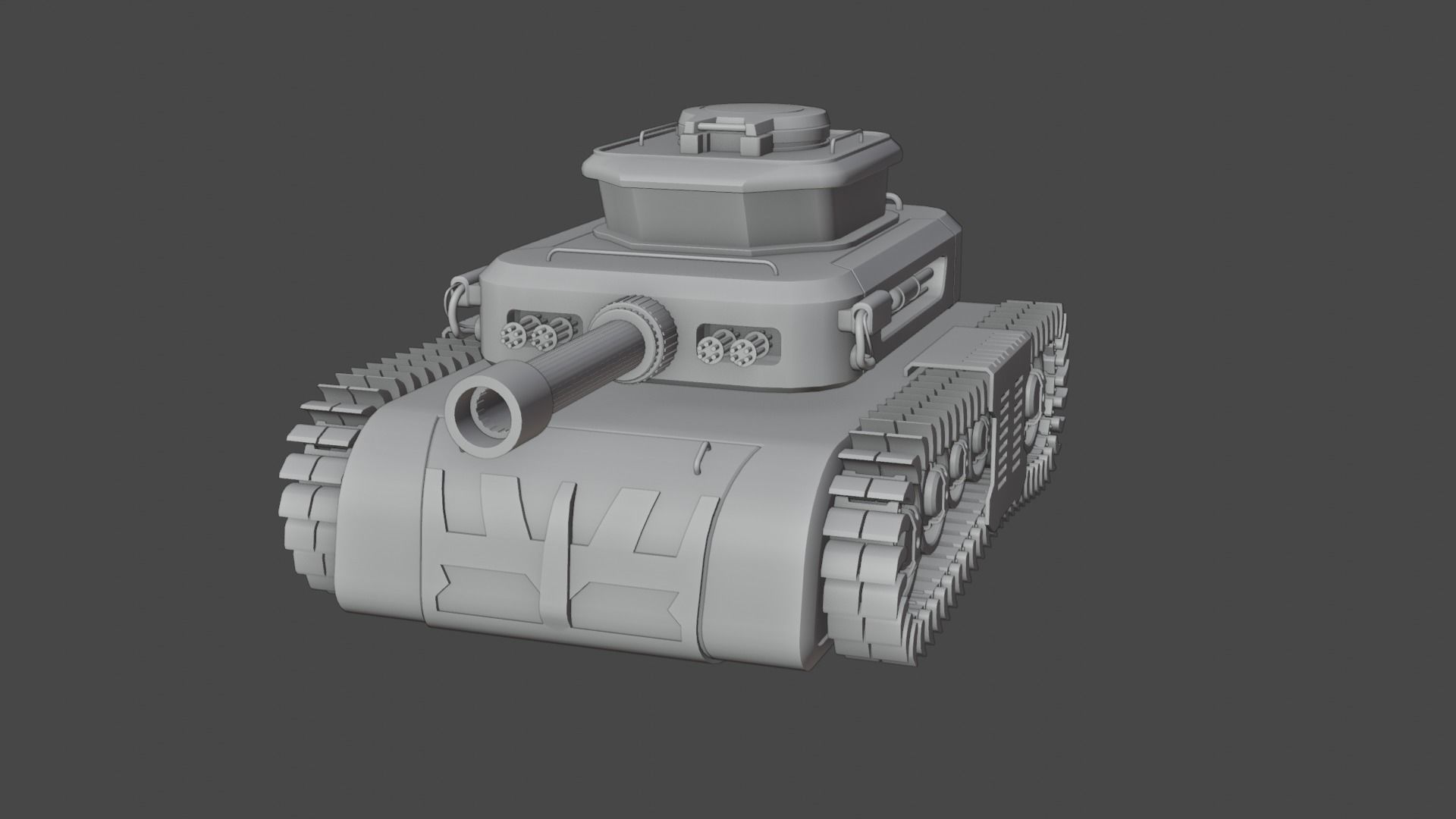 3D model Low Poly Military Tank Game Asset Model with PBR Texture VR ...
