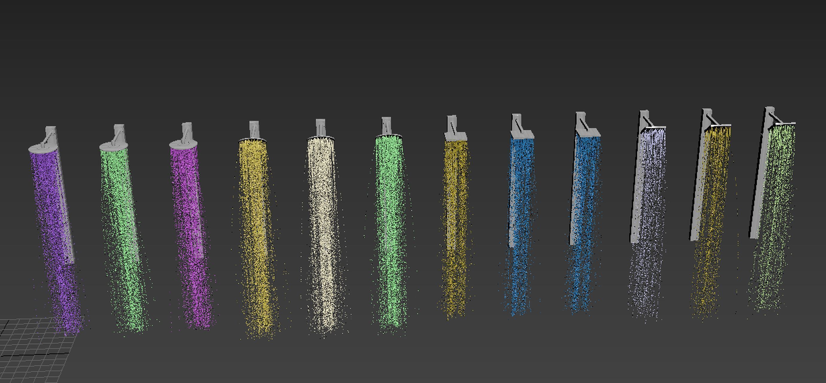 Shower water animation 3D model animated | CGTrader