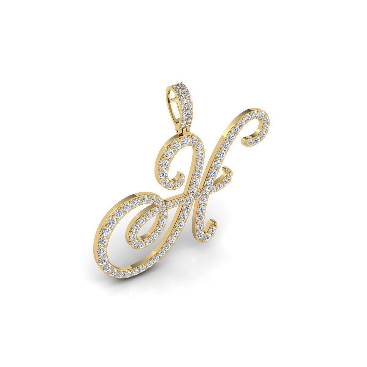 H Font Latter Pendent 3d Model and Render 3D model 3D printable | CGTrader