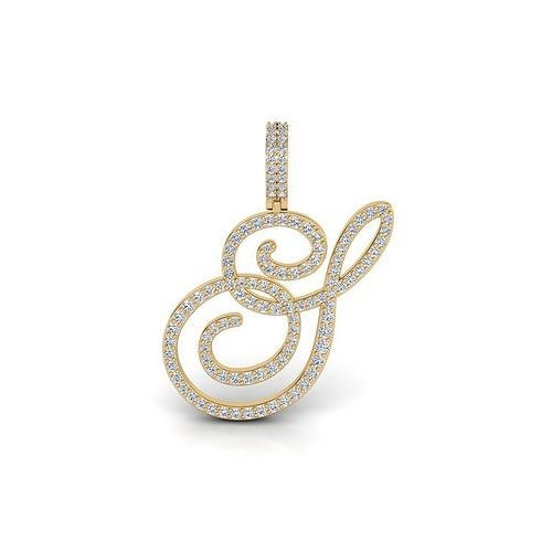 S Font Latter Pendent 3d Model and Render 3D model 3D printable | CGTrader