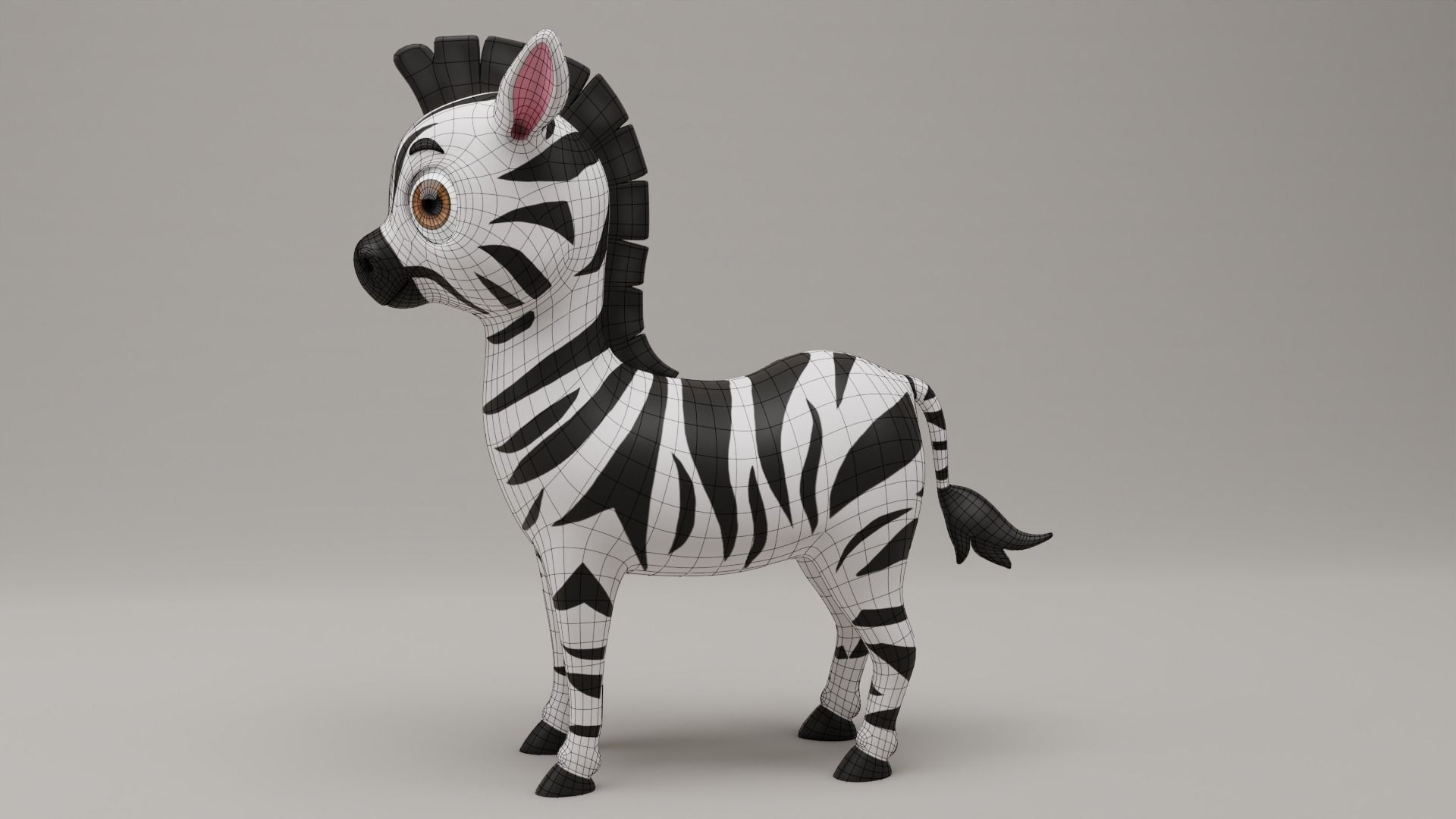 Zebra Cartoon Rigged Model 3D model rigged | CGTrader