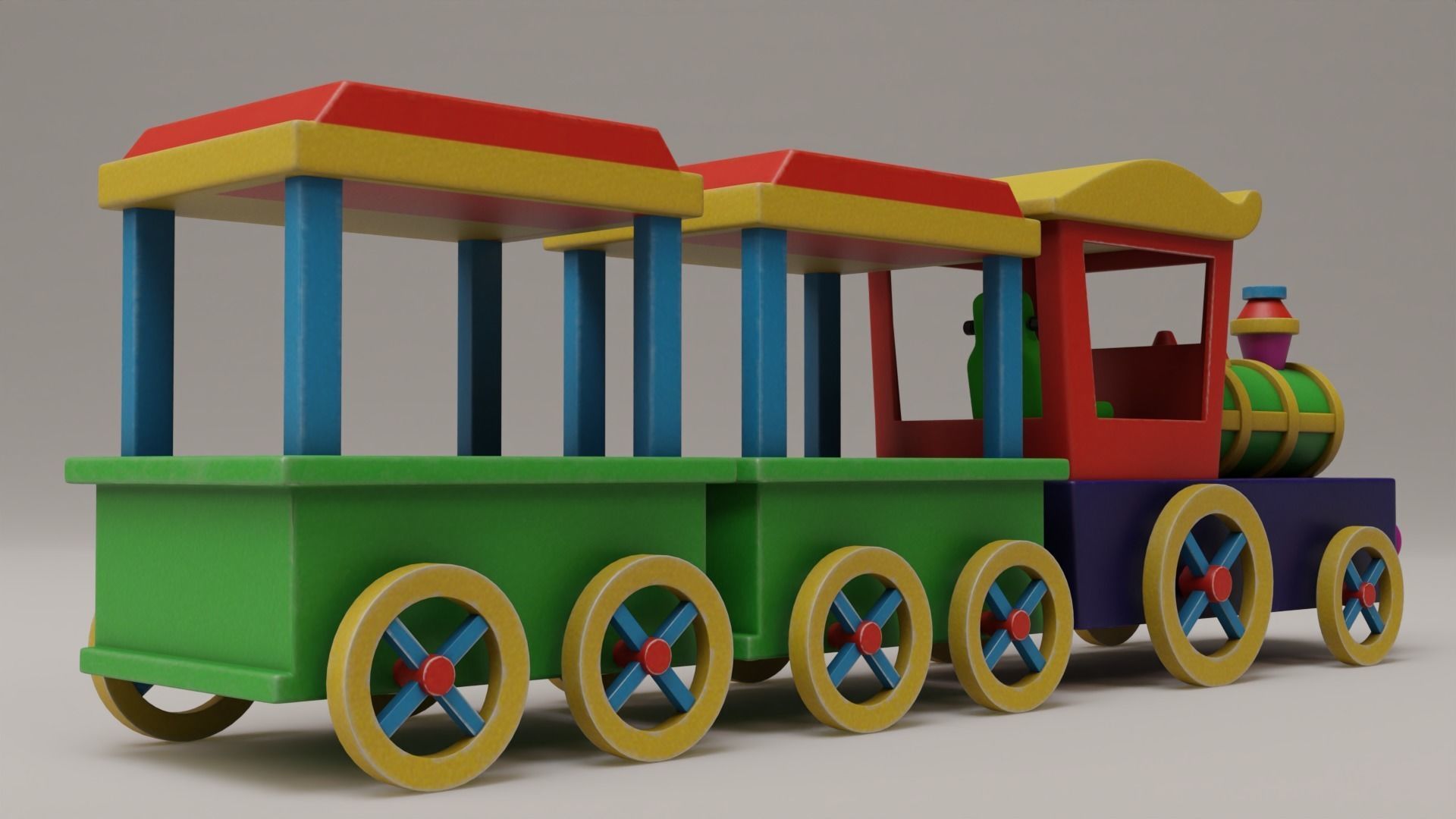 Toy Train Model 3D model | CGTrader