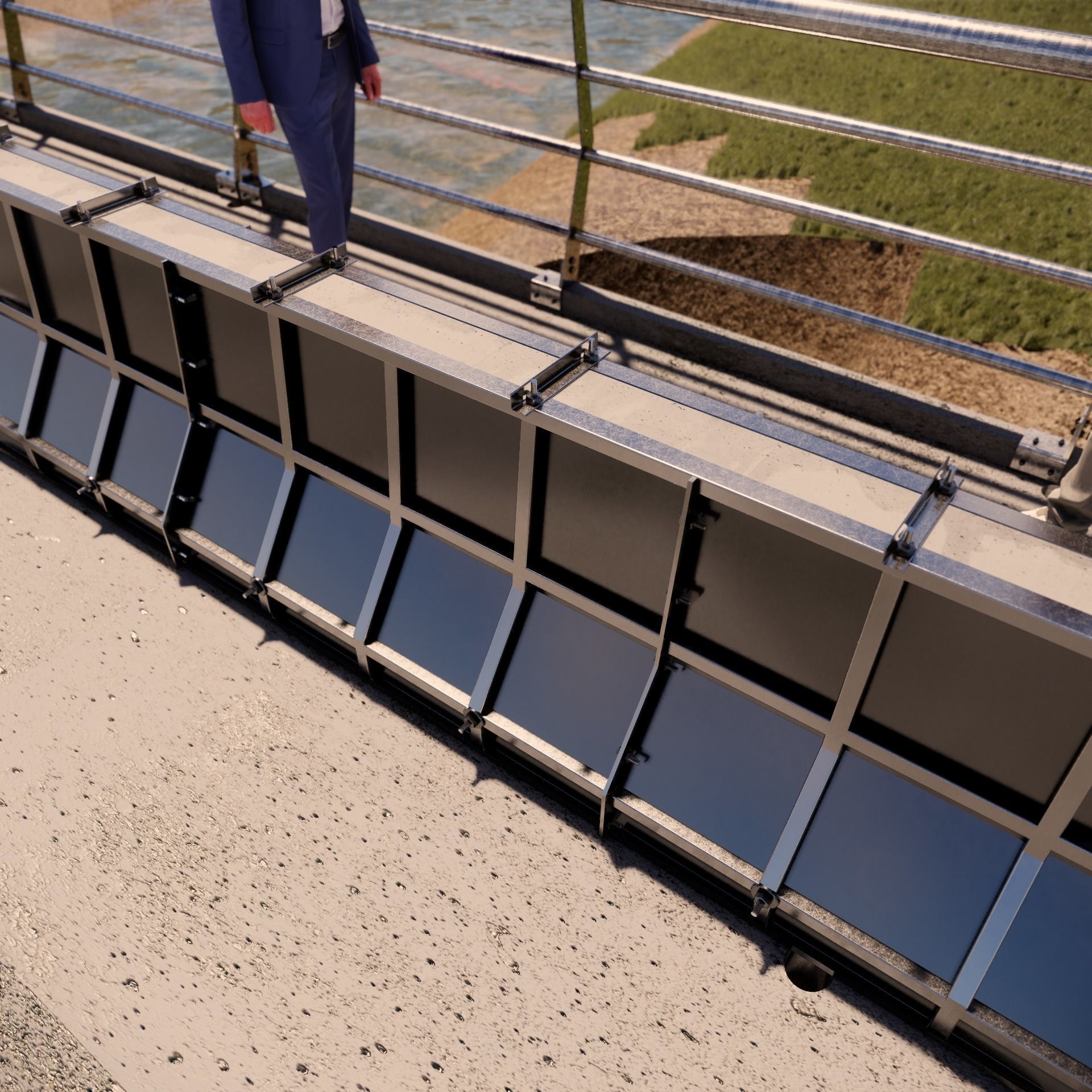 Forma metalica guarda-rodas New Jersey 3D model | CGTrader