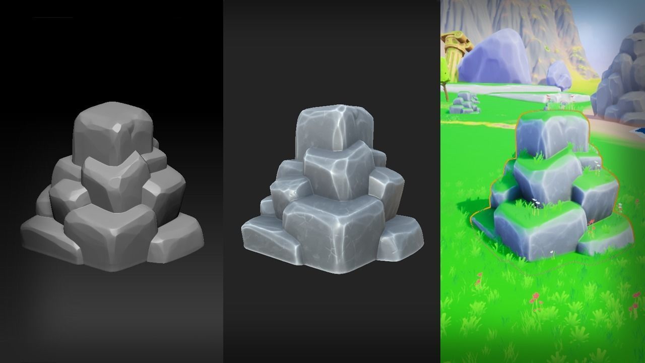 Stylized Stone and Textures for Unreal Engine free 3D model | CGTrader