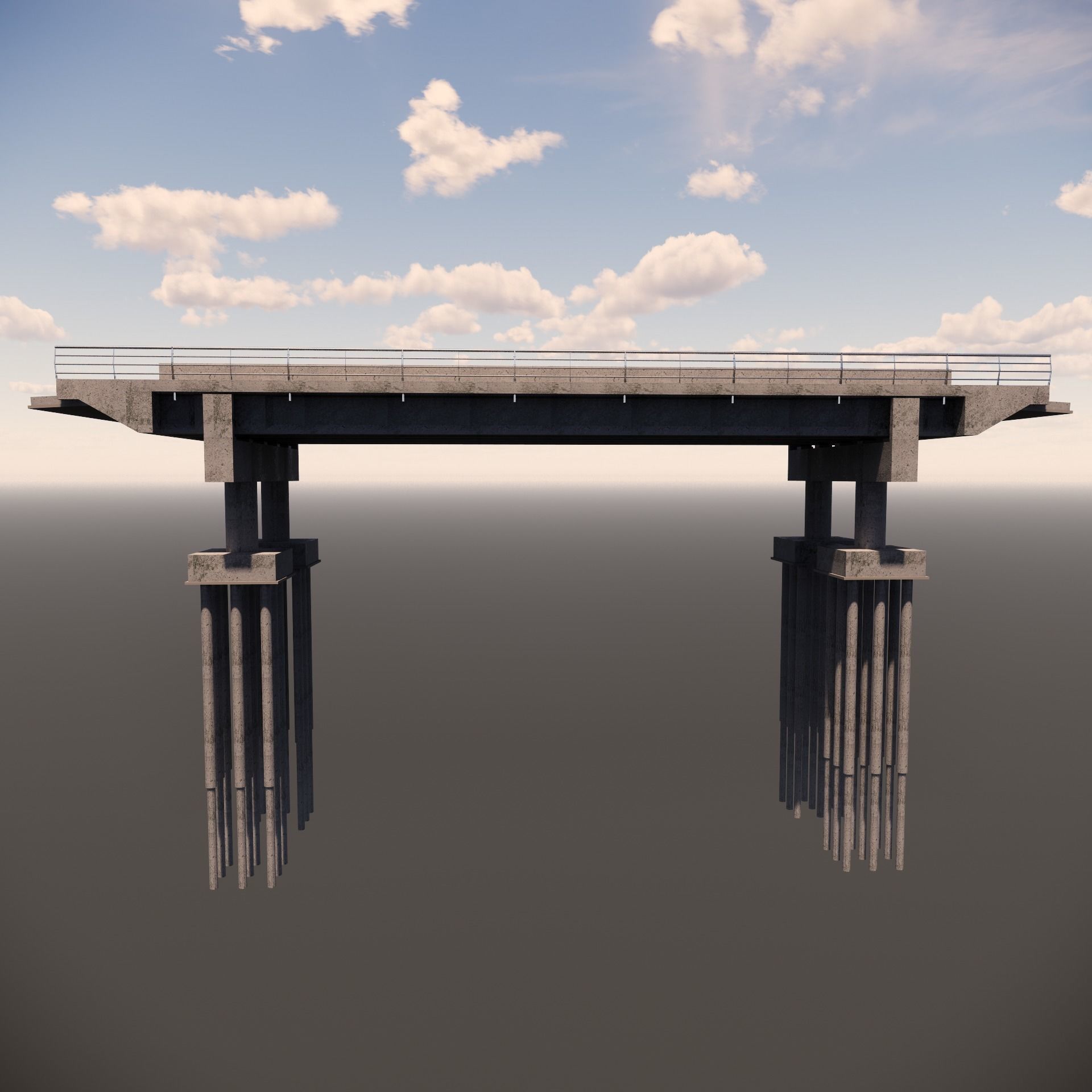 Ponte em concreto armado 3D model | CGTrader