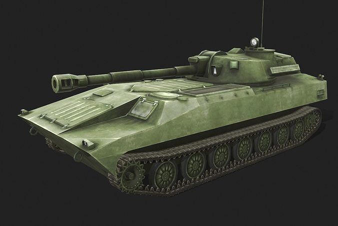 3D model Tank 2s1 Gvozdika VR / AR / low-poly | CGTrader