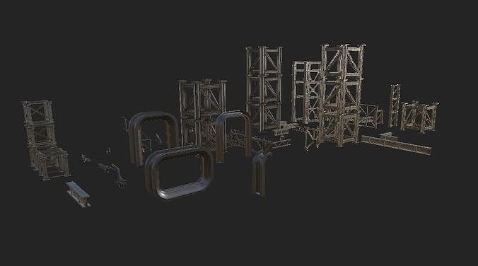 3D model Metal Frame Kit VR / AR / low-poly | CGTrader
