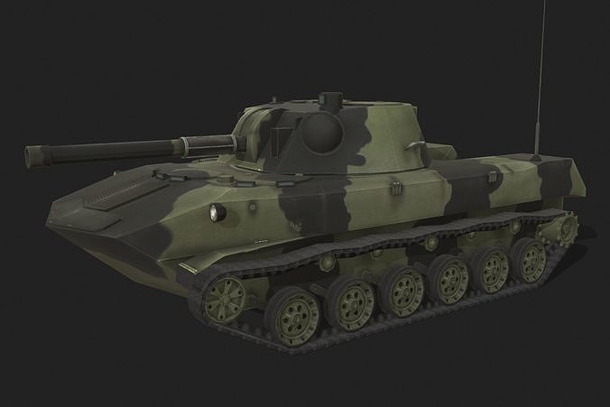 3D model Tank 2s9 Nona VR / AR / low-poly | CGTrader