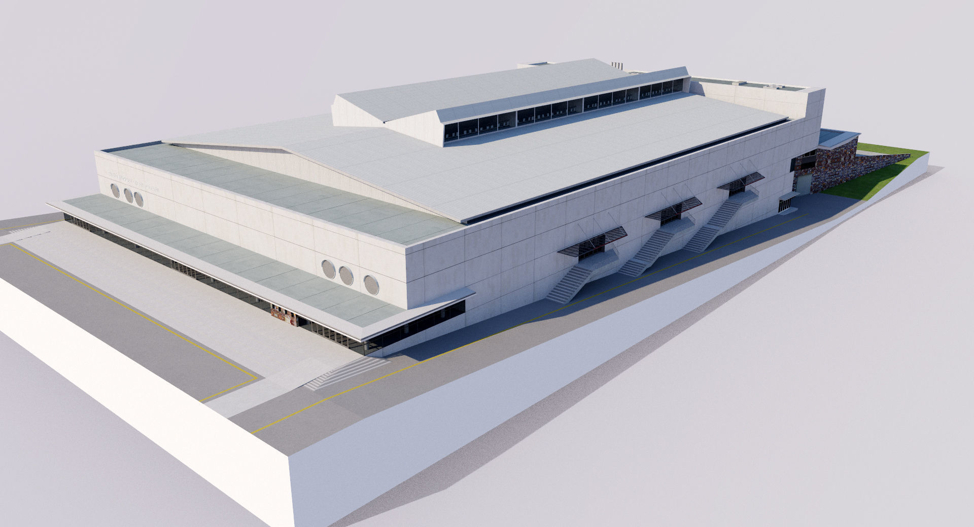 Pavello Municipal Girona-Fontajau Spain 3D model | CGTrader