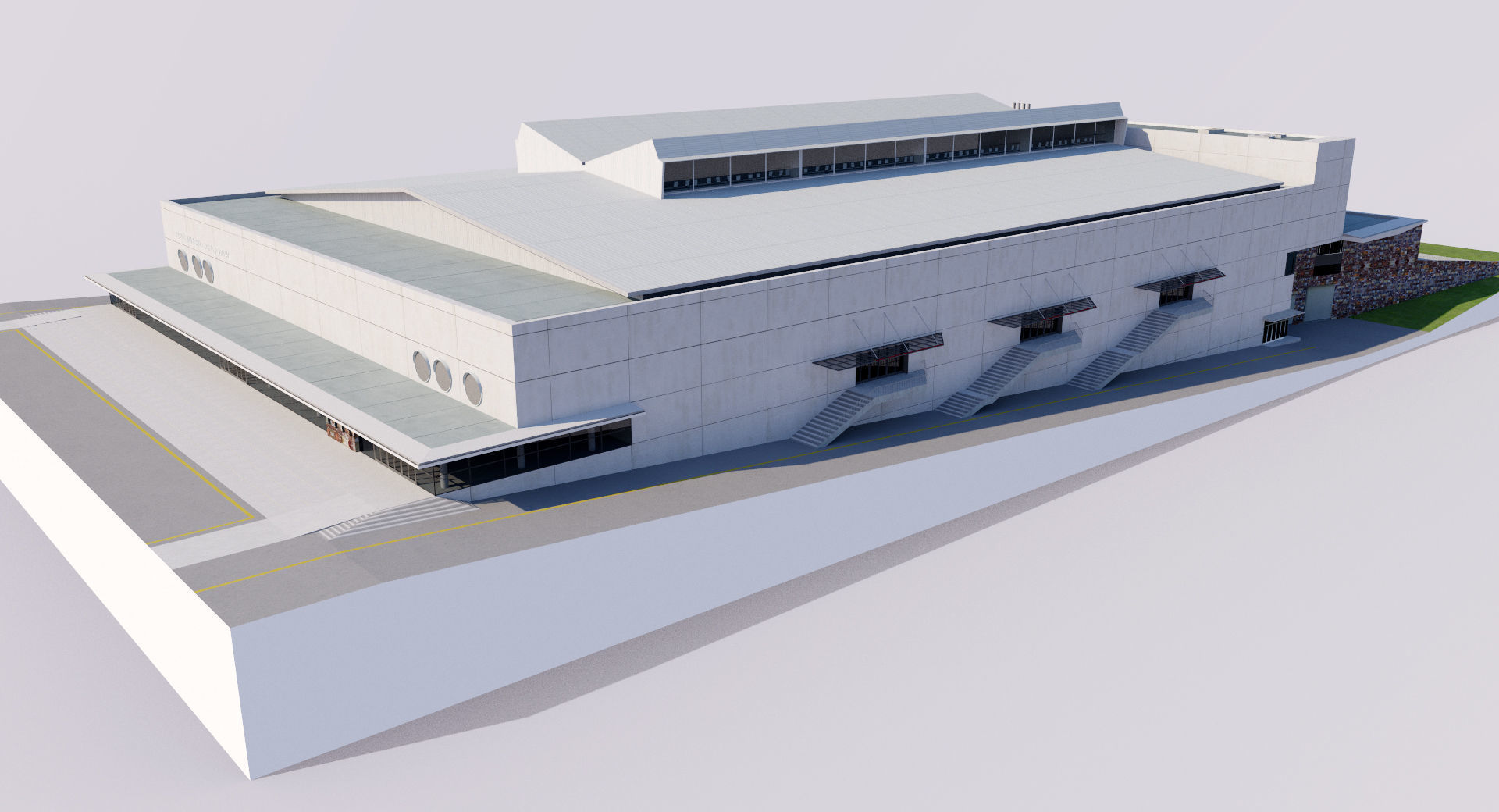 Pavello Municipal Girona-Fontajau Spain 3D model | CGTrader