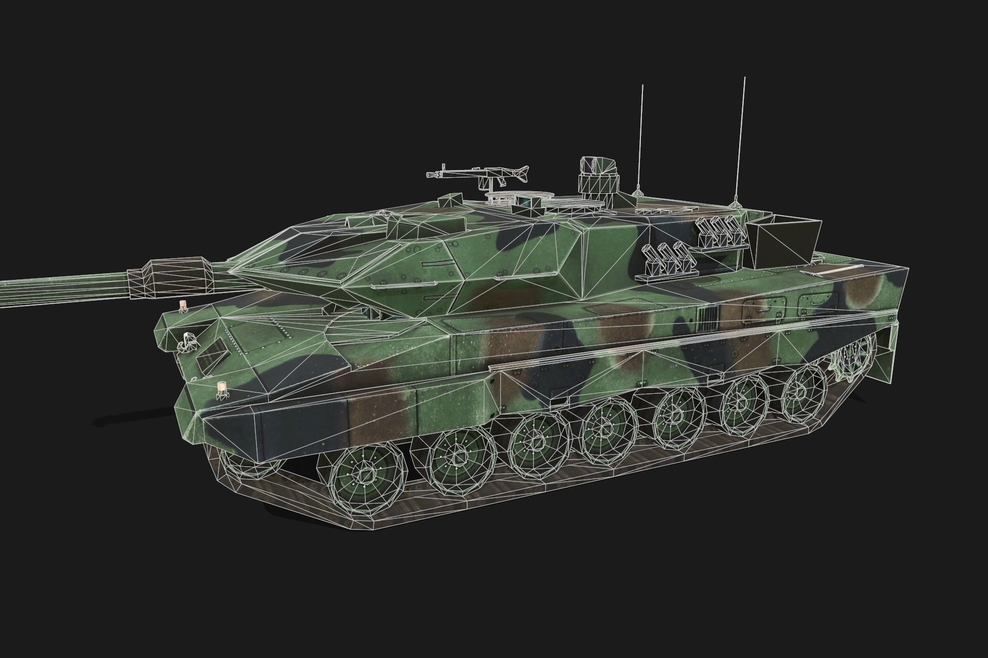 3D model Tank Leopard 2A5 VR / AR / low-poly | CGTrader