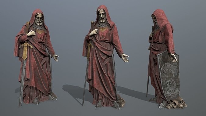 3D model Man Statue 3 VR / AR / low-poly | CGTrader