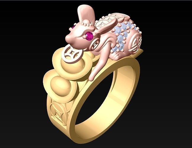 Mouse Rings - N1023 3D model 3D printable | CGTrader
