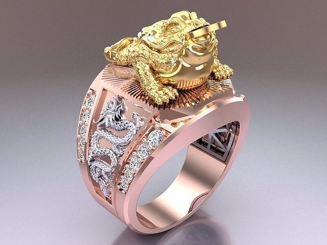 Toad ring - Jin Chan ring - N1247 3D model 3D printable | CGTrader