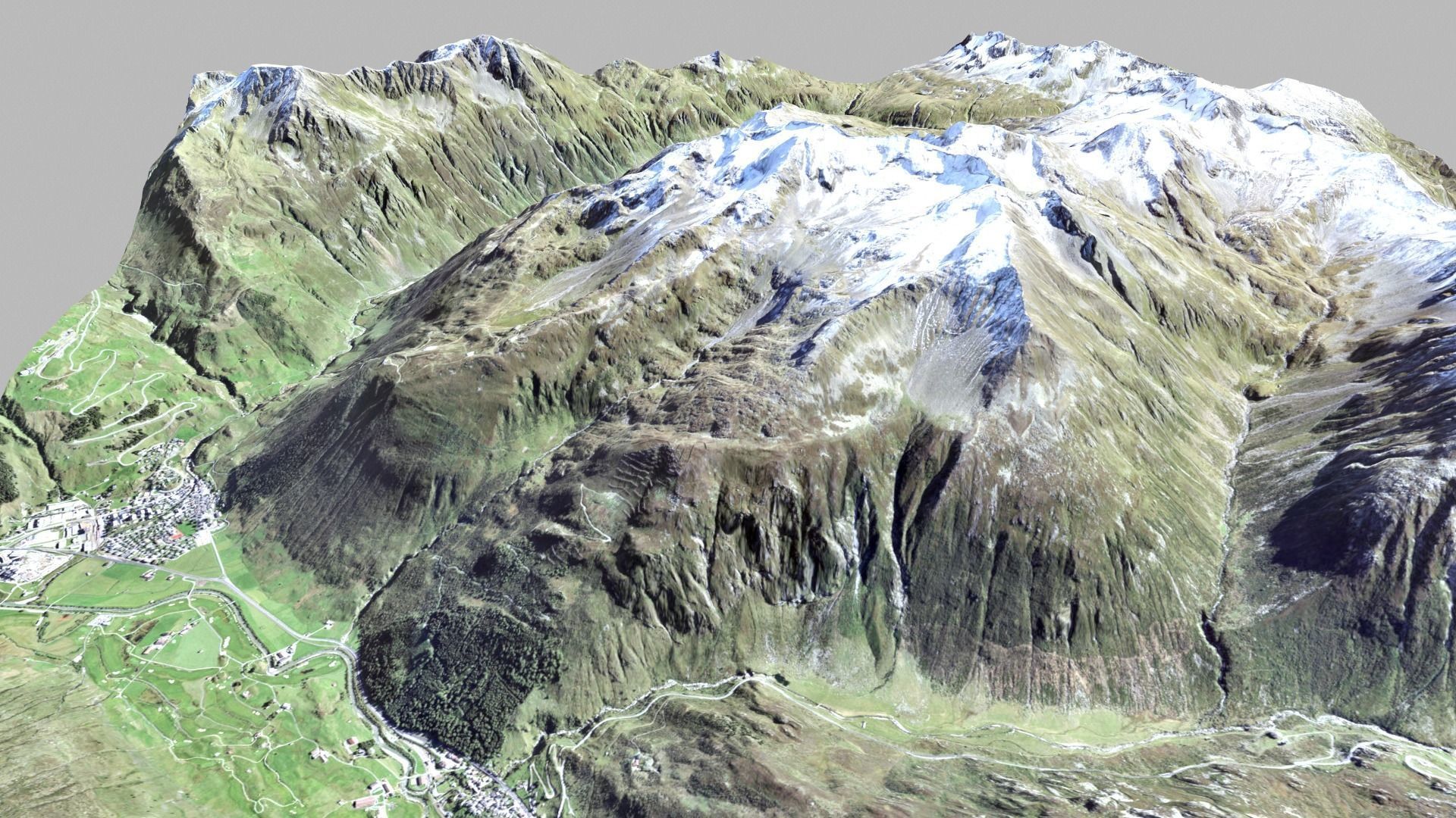 Mountain landscape Gemsstock Swiss Alps 3D model | CGTrader