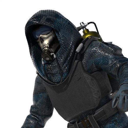 3D model Navy Diver VR / AR / low-poly | CGTrader