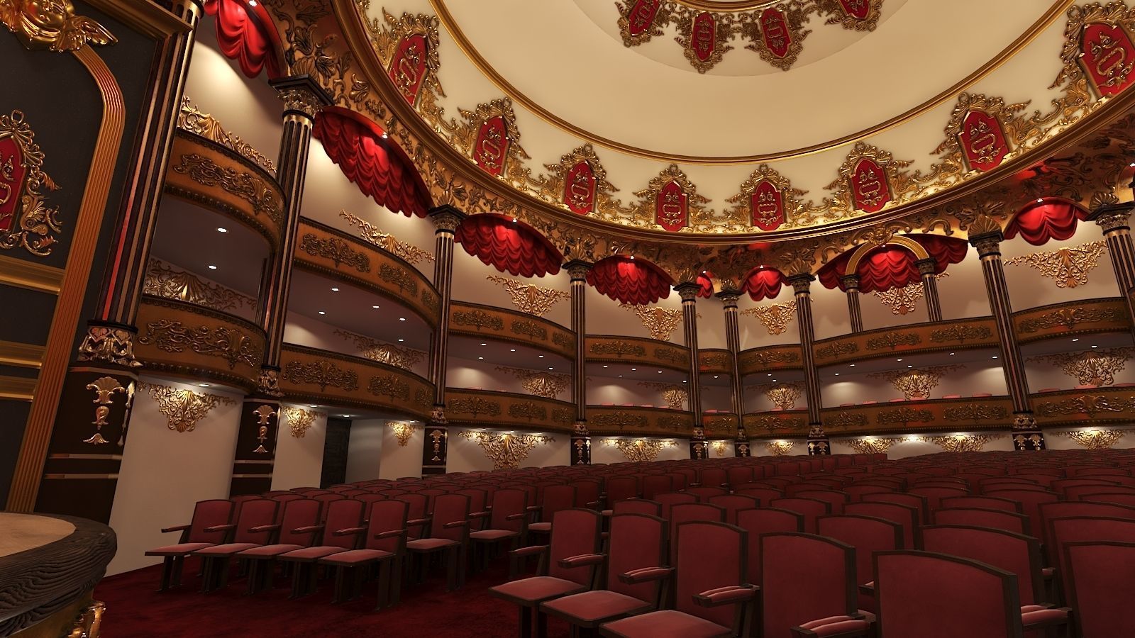 3D model Classic Theatre 2 VR / AR / low-poly | CGTrader