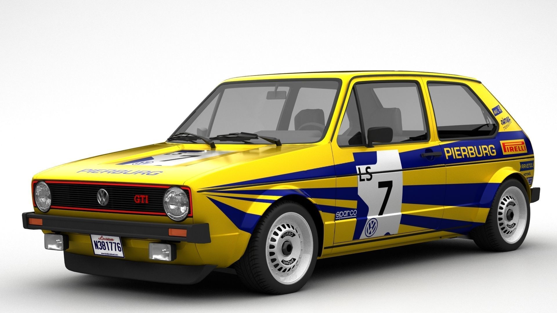 Volkswagen Golf Mk1 Rally 3D model | CGTrader