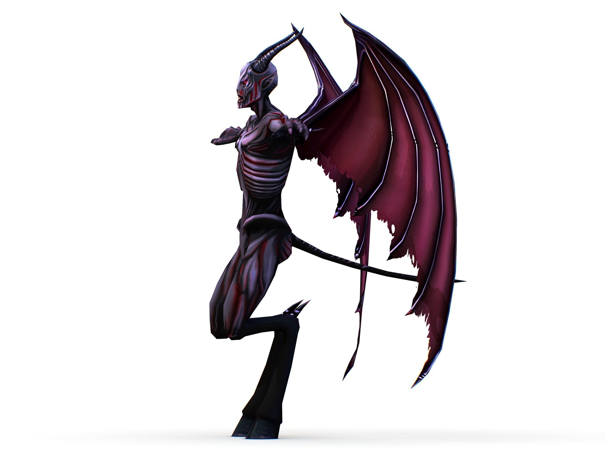 3D model Low Poly Dark Demon Vampire Monster VR / AR / low-poly | CGTrader