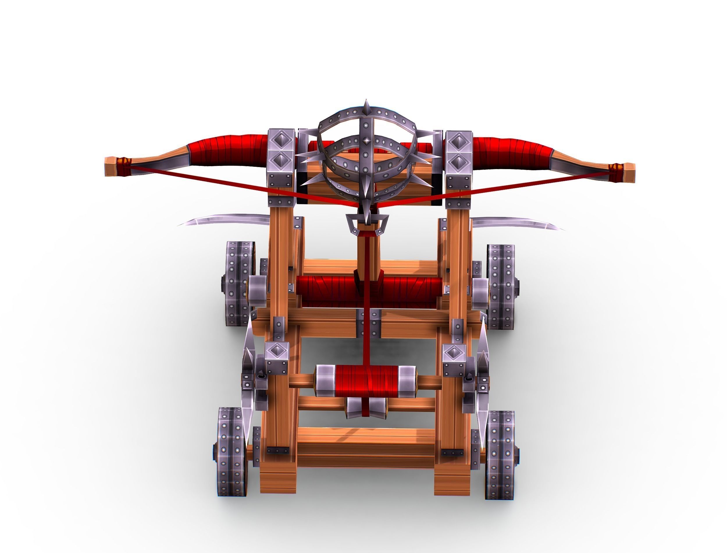 3D model Handpaint Cartoon Medieval Catapult Siege Weapon VR / AR / low ...