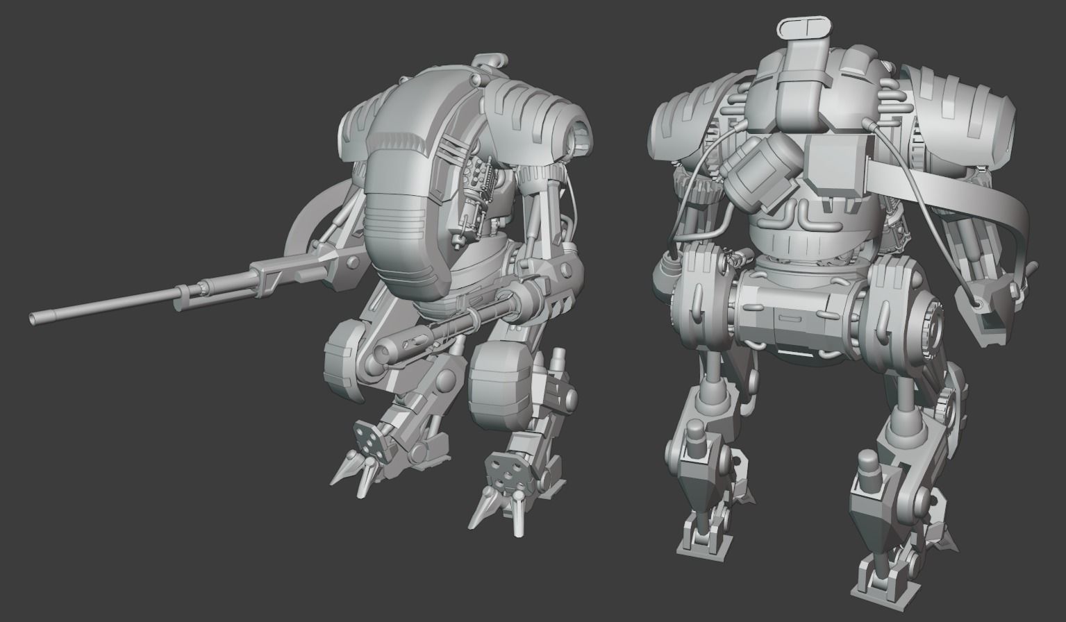 3D model Game-ready Steampunk Mech VR / AR / low-poly | CGTrader