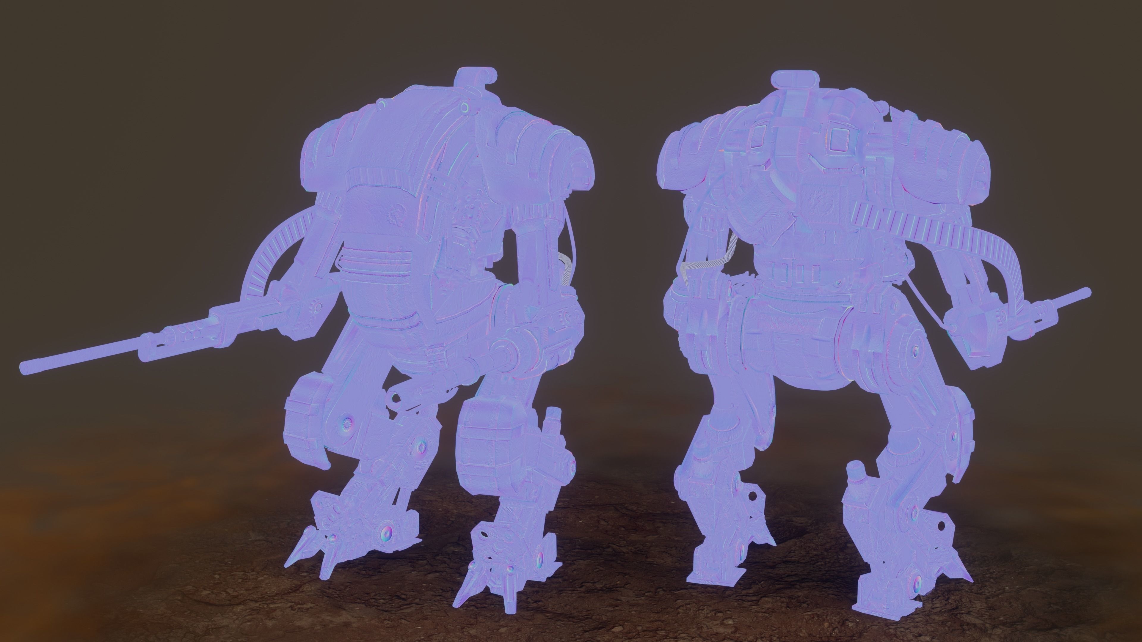 3D model Game-ready Steampunk Mech VR / AR / low-poly | CGTrader