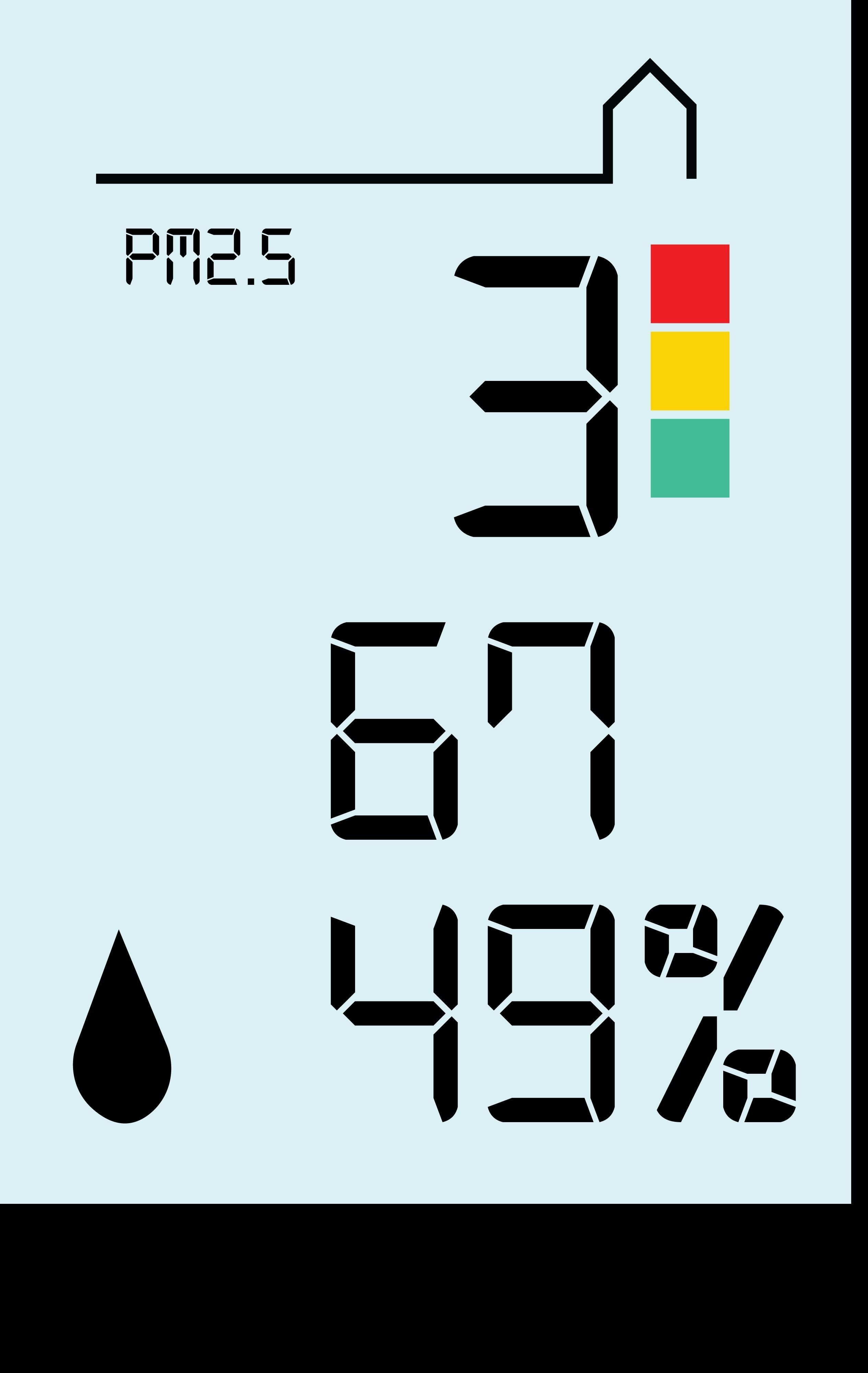 Smart home air quality guage free 3D model | CGTrader