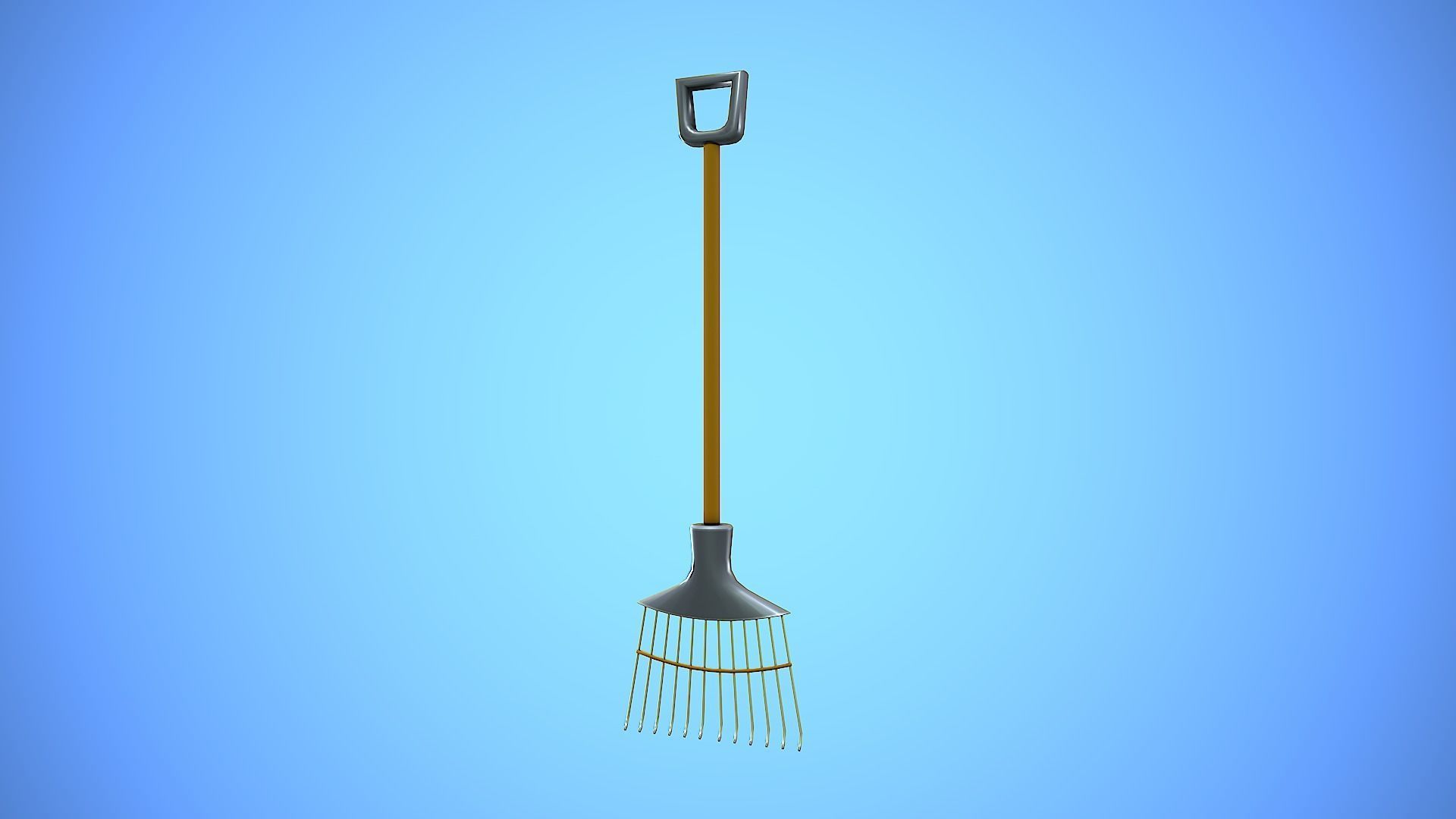3D model RAKE CARTOON STYLIZED VR / AR / low-poly | CGTrader