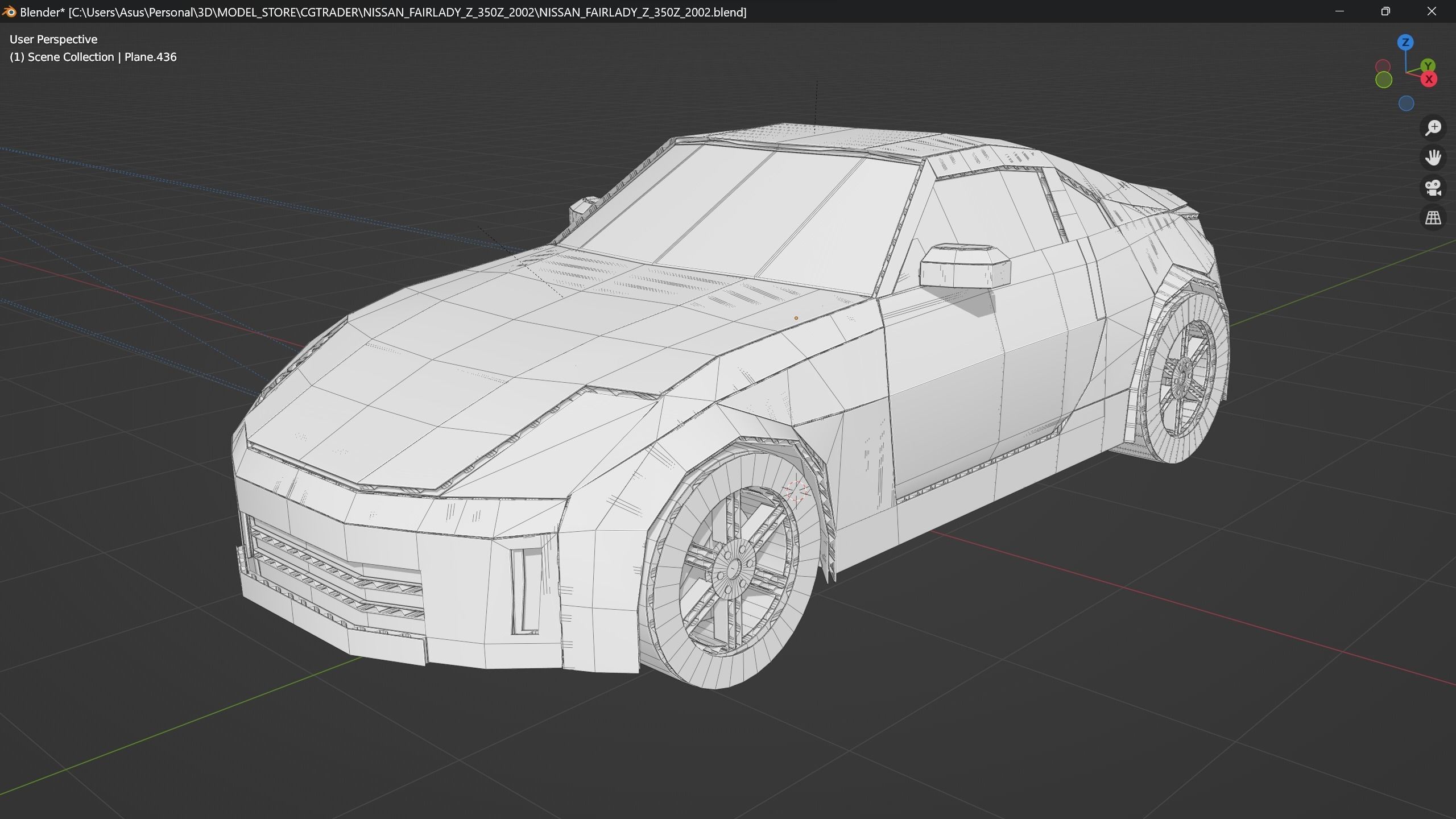 NISSAN FAIRLADY Z 350Z 2002 cardboard car 3D model | CGTrader