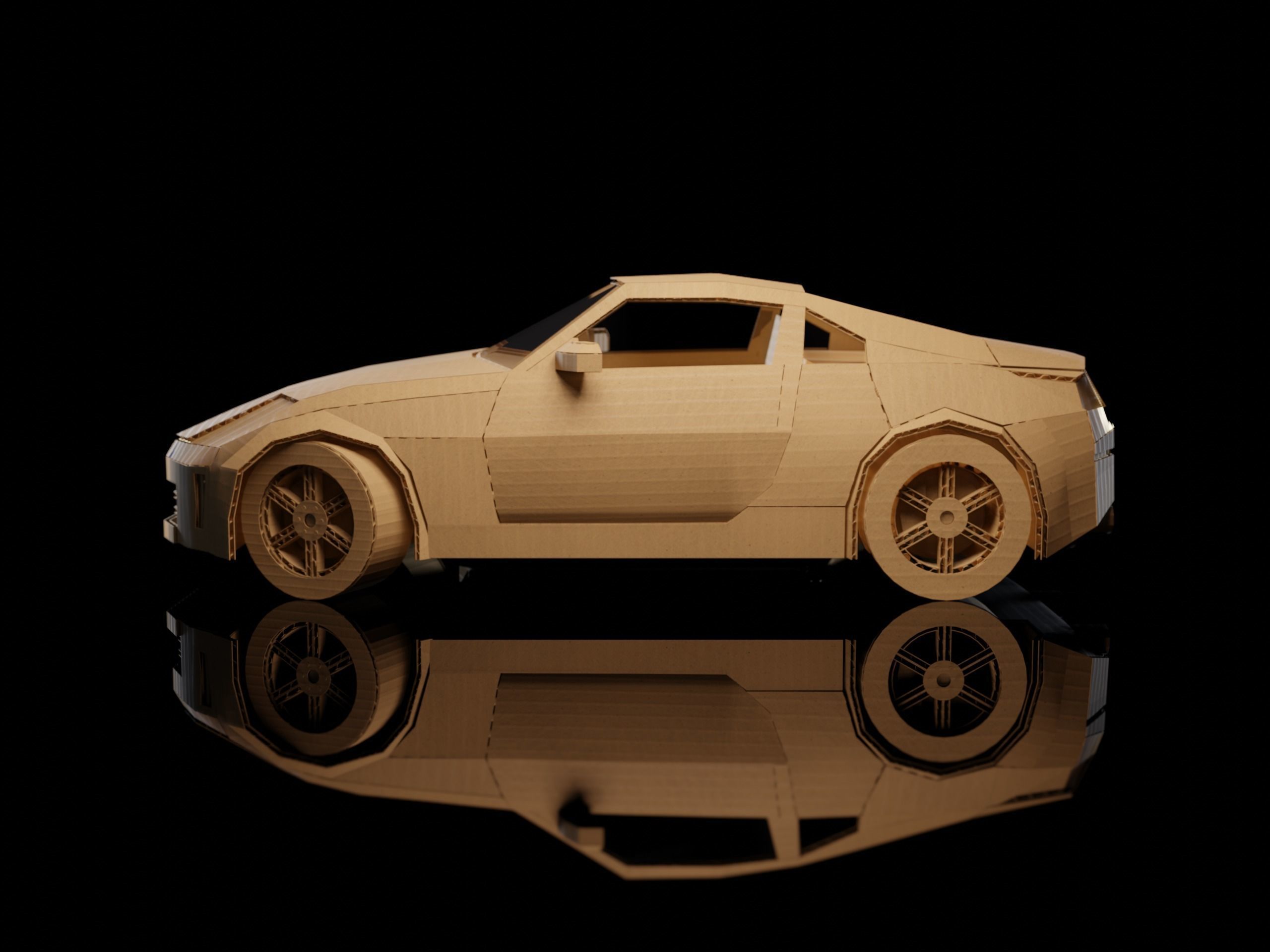 NISSAN FAIRLADY Z 350Z 2002 cardboard car 3D model | CGTrader